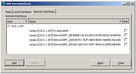 48 The Add New Interfaces Dialog Box Wireshark Documentation
