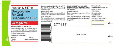 Doxycyline Suspension Package Insert Prescribing Info