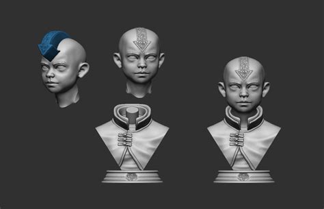 Avatar Aang Bust By Wekster Printables Store