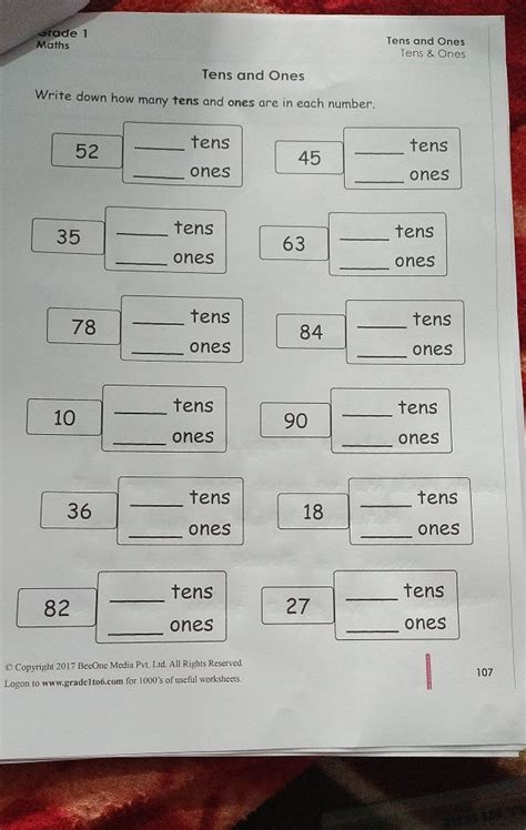 Write Down How Many Tens And Ones Are In Studyx