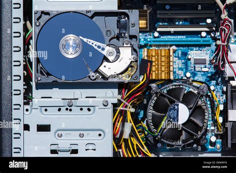 A Close Up Of Hard Disk Data Storage Drive In A PC Home Computer From 2007 Stock Photo Alamy