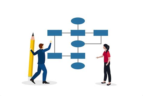 Premium Vector Business Process Workflow Diagram Or Model Design