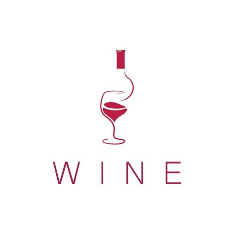 Premium Vector Wine Logo Design Templatevector Illustration Of Iconvector