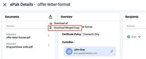 How Do I Download A Merged Copy Of Documents Msb Docs Secure E Signature Solutions For All
