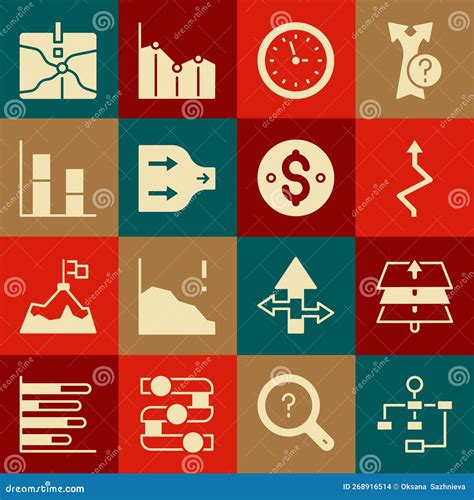 Set Hierarchy Organogram Chart Layers Arrow Clock Graph Diagram