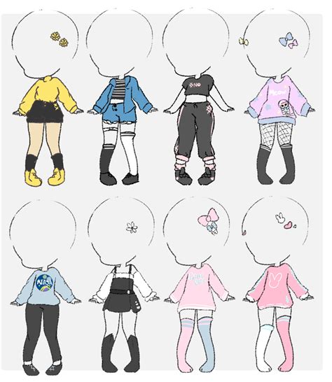 Outfit Adopts Set Price Open By Bugtm On Deviantart Drawing Anime
