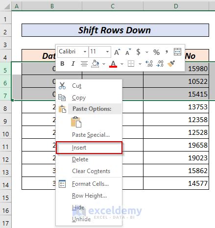 How To Shift Rows Down In Excel 3 Simple Easy Ways ExcelDemy