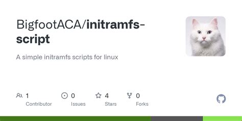 Github Bigfootacainitramfs Script A Simple Initramfs Scripts For Linux