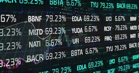 Animation Of Stock Market And Statistical Data Processing Against Black Background Stock Video