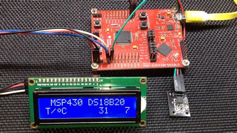 Msp430f5529 Launchpad Ds18b20 One Wire Communication Example Youtube