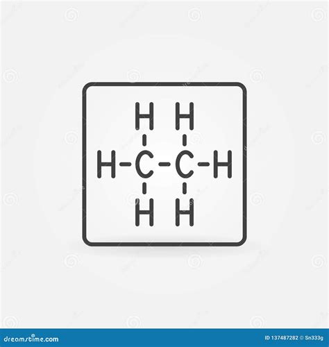 Ethane Formula Outline Icon Vector Chemistry C2h6 Symbol 137487282