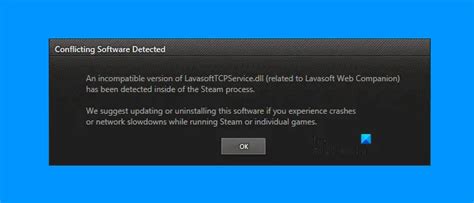 Conflicting Software Detected Incompatible Version Found In Steam