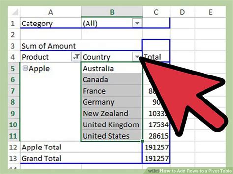 How To Add Rows To A Pivot Table 10 Steps With Pictures