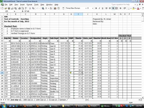 Audit Template Excel Peterainsworth