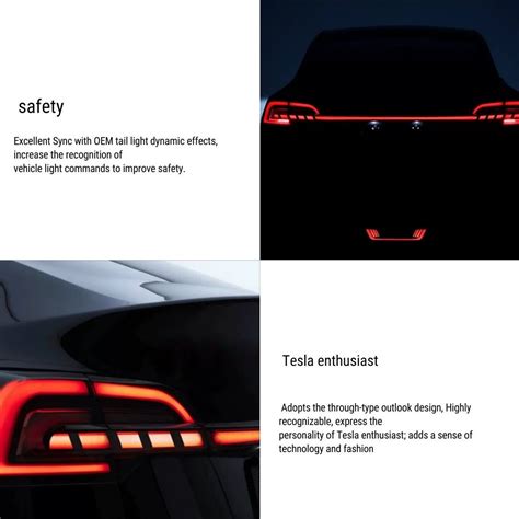 Tesla Model 3 Y Starlink Full Width Strip Taillight Tesery