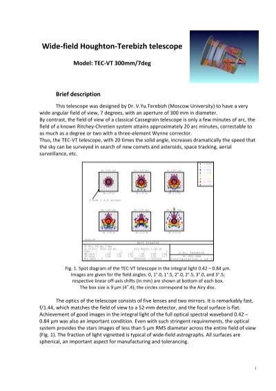 Wide Field Houghton Terebizh Telescope Baader Planetarium