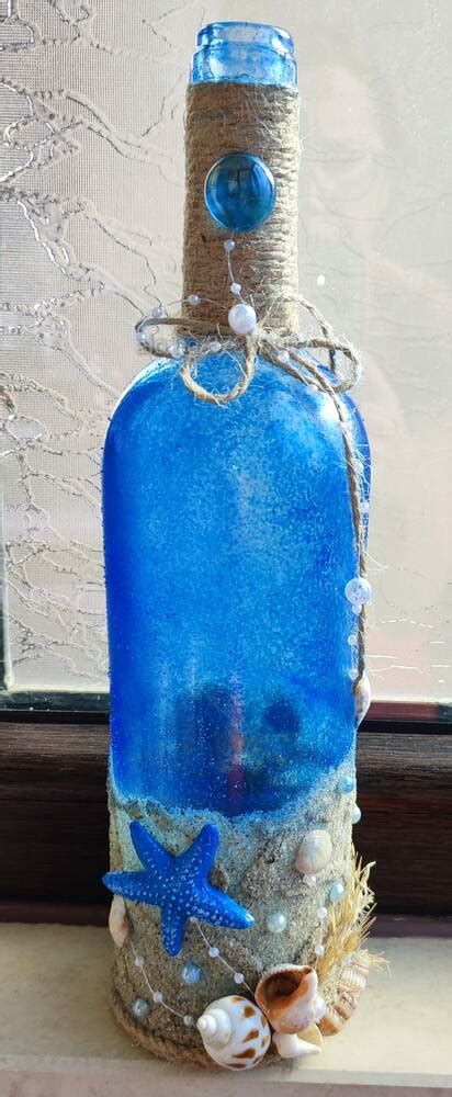 Декорирани бутилки шишета Друго ръчна изработка Ръчно изработени Бутилки декорирани с
