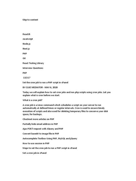 Implementing Error Handling And Logging In Cron Job Scripts