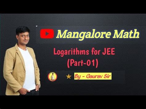 Logarithms For JEE Part 01 YouTube