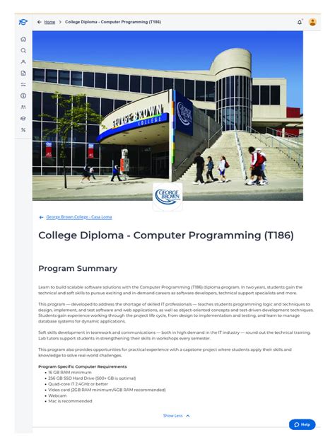 College Diploma Computer Programming T186 Pdf Cost Of Living Random Access Memory