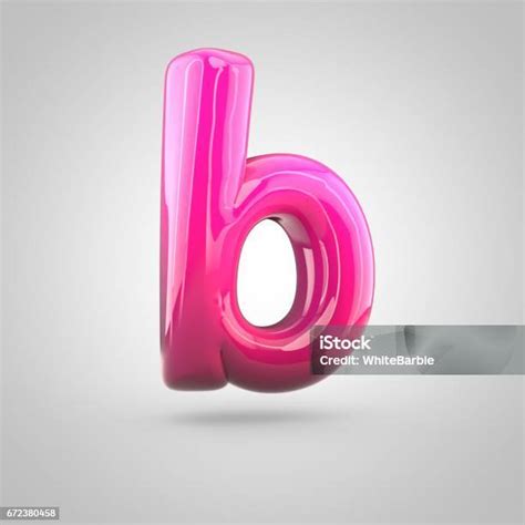 글로시 레드와 핑크 그라데이션 페인트 흰색 배경에 고립 된 알파벳 문자 B 소문자 0명에 대한 스톡 벡터 아트 및 기타 이미지