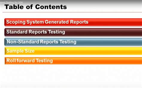 Sox System Report Testing Sarbanes Oxley