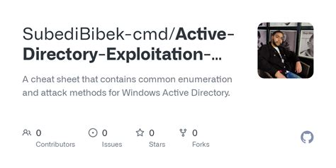 Github Subedibibek Cmdactive Directory Exploitation Cheat Sheet 1 A