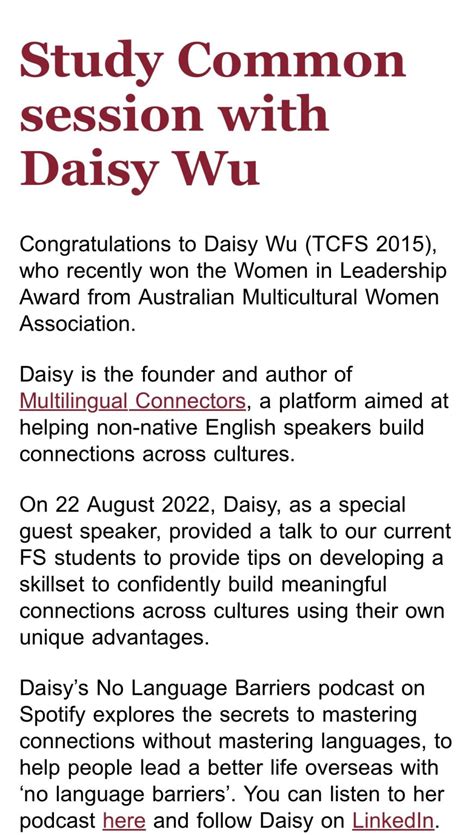 Daisy Wu On Linkedin Networking Connection Immigrant Immigrant Publicspeaking