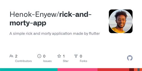 Github Henok Enyewrick And Morty App A Simple Rick And Morty