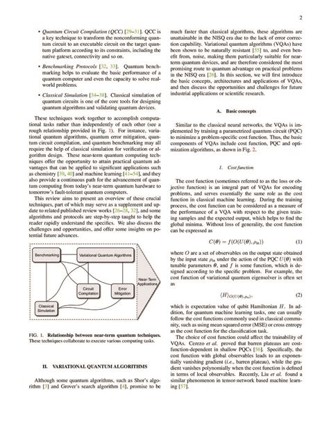 Near Term Quantum Computing Techniques Variational Quantum Algorithms