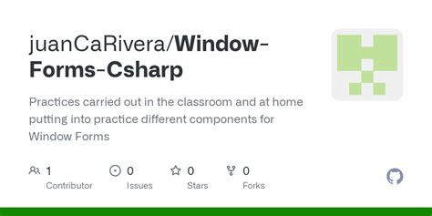 Github Juancariverawindow Forms Csharp Practices Carried Out In The Classroom And At Home