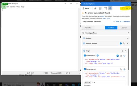 Im Trying A Simple Automation On Notepad I Got Stuck With Click