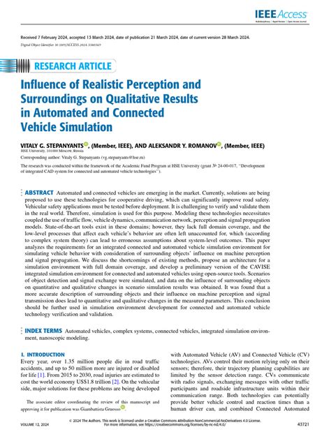 Influence Of Realistic Perception And Surroundings On Qualitative Results In Automated And