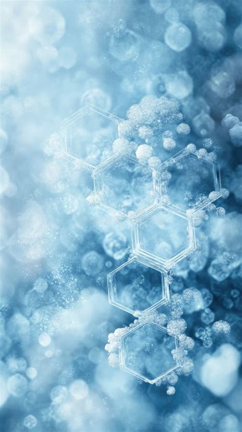 Intricate Molecular Structures Illuminated Amidst Soft Blue Gradients