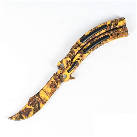 Нож бабочка Cs листопад — Детский оружейный магазин ПИФ ПАФ