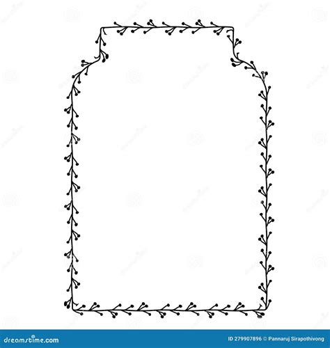Shouldered Arch Leaf Rectangular Frame Architectural Window Door Ornate