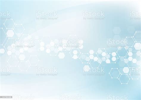기술 배경 및 과학 스타일에서 추상 육각 분자 구조 의료 물질 및 분자 디자인입니다 벡터 일러스트 레이 션 0명에 대한 스톡