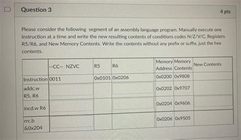 Solved Question 2 3 Pts Please Consider The Following