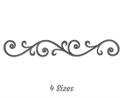 Swirl Border Embroidery Design Border Embroidery Designs Border