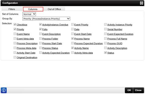 Configuring My Worklist