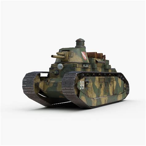 Char Fcm 2c Tank 3d Model 179 3ds Fbx Max Obj Free3d