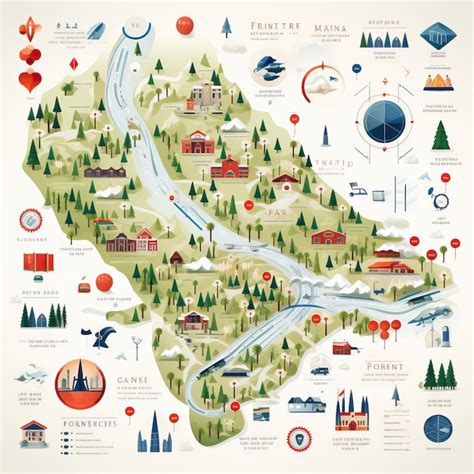 Premium Vector Flat Design Vector Map Elements On White Background Sty