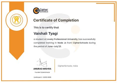 Vaishali Tyagi On Linkedin Cipherschools Nodejs Nodejstrainig Backenddeveloper Backend