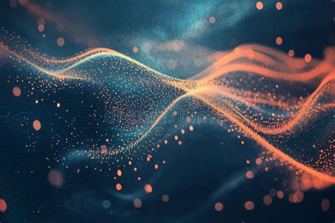 Abstract Digital Waveform With Glowing Particles In Motion Stock Illustration Illustration Of