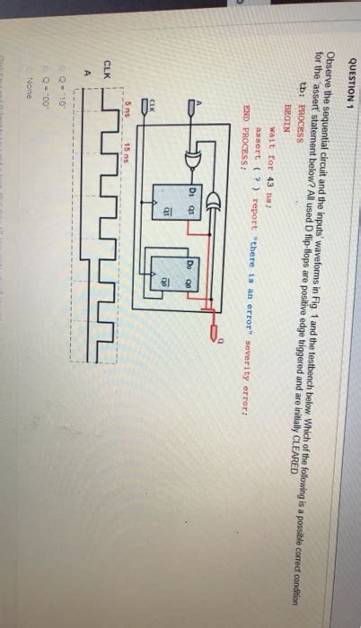 Solved Question 1 Observe The Sequential Circuit And The