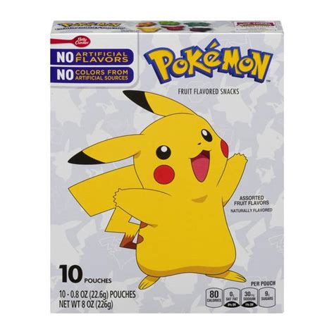 Betty Crocker Pokemon Fruit Flavored Snacks 10 08 Oz Pouches Hy