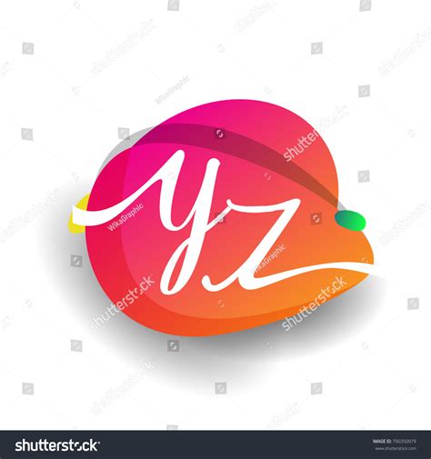 Letter Yz Logo Colorful Splash Background Stock Vector Royalty Free Shutterstock