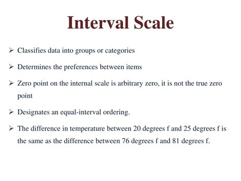 Interval Scale Examples
