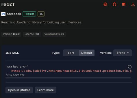 react를 jsdelivr에서 cdn import해서 사용하기