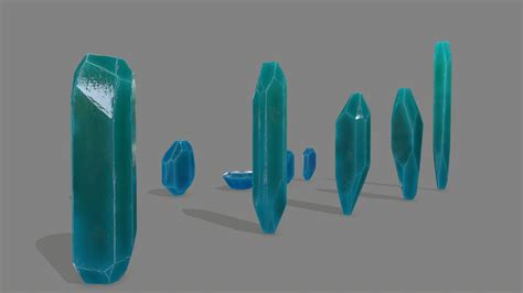 Crystal Set 1 3d Model By Icekazim
